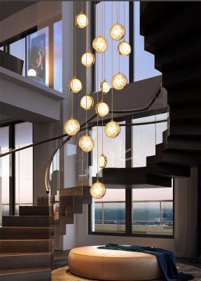 China Indoor Showroom Hotel Modern Crystal Pendant Light Height 300cm for sale