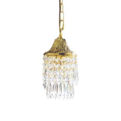 China Fashion Modern Pendant Lighting Crystal Glass Hanging Bedside Luxury Bedroom for sale