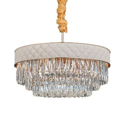 China Indoor Wedding Contemporary Modern Crystal Pendant Light Apartment Customized for sale