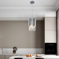 China Luxury Interior Modern Gold And Crystal Pendant Light D200*H300mm for sale