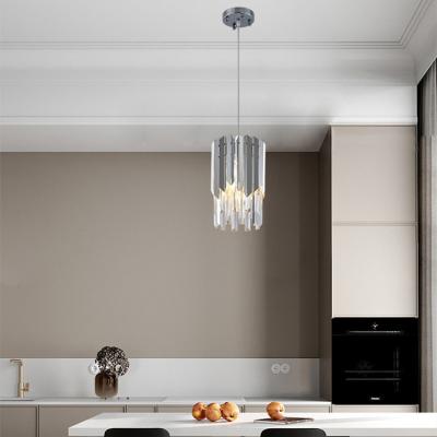 China Luxury Interior Modern Gold And Crystal Pendant Light D200*H300mm for sale