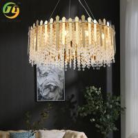 China Titanium Crystal Pendant Light For Villa Lobby Hotel Living Room for sale
