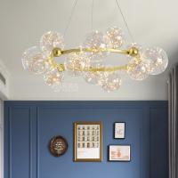 China Bedroom Creative Glass Modern Pendant Light Neutral LED H150cm for sale