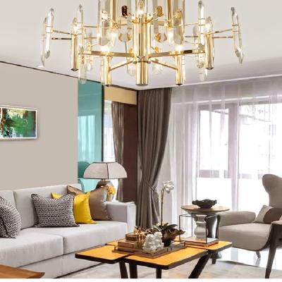 China Clear Crystal Modern Pendant Light Hotel Decorative E14 for sale