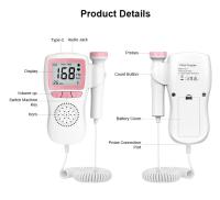 China Portable Doppler Monitor Fetal Doppler Machine Baby Heartbeat Monitor For Pregnant Women for sale