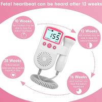 China Ultrasonic Heartbeat Detector Monitor Home Pregnancy Pregnant Fetal Heartbeat Doppler for sale