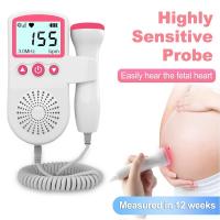 China Ultrasonic Heartbeat Detector Monitor Home Pregnancy Pregnant Fetal Heartbeat Doppler for sale