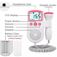 China Ultrasonic Heartbeat Detector Monitor Home Pregnancy Pregnant Fetal Heartbeat Doppler for sale