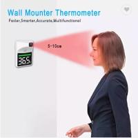 China Non Contact LED Digital Temperature Thermometer Wall Mounted Infrared Forehead Instant Reading Display for sale
