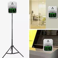 China Non Contact LED Digital Temperature Thermometer Wall Mounted Infrared Forehead Instant Reading Display for sale