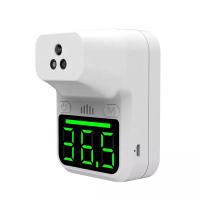 China Non Contact LED Digital Temperature Thermometer Wall Mounted Infrared Forehead Instant Reading Display for sale