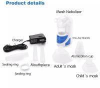 China Household Adult Kid Inhalator Machine Handy Ultrasonic Nebulizer With Mouth Mask Adapter for sale