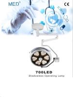 China CE Ceiling Small Surgery LED Shadowless Surgery Lamp 700 LED for sale