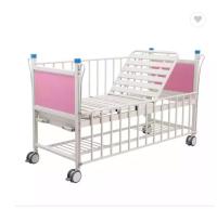China Manual Hospital Pediatric Bed Two Crank Child Bed With Bed Head Boards for sale