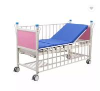 China Manual Hospital Pediatric Bed Two Crank Child Bed With Bed Head Boards for sale