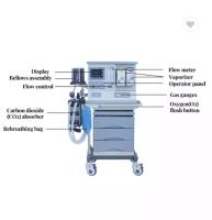 China Two Vaporizer Trolley Type Anesthesia Machine With 5 Tube Mechanical Flow Meter for sale