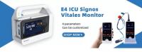 China E4 Portable NIBP Vitals Monitor Multi Parameter Patient Monitor For Hospital Bedside for sale