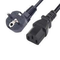 China VDE 16A 250V 3 Pin Plug C13 EU Power Cord for sale