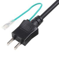 China JET Approval Japan Power Cable , 125V PSE 2 Pin Ground Wire AC Power Cord for sale