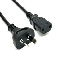 China Australia 2 Pin Plug Connector C17 AU Power Cords SAA Extension Cords 7.5A 250V Power Cables for sale