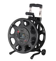 China Customized Sockets Cable Reel Retractable 100m 50m 40m 25m Extension Cord Reel For Duty Use for sale