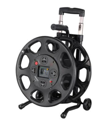 China Customized Sockets Cable Reel Retractable 100m 50m 40m 25m Extension Cord Reel For Duty Use for sale