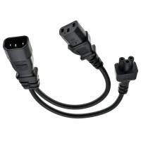 China Y Splitter Adapter Power Extension Power Cord IEC C14 to C13 c7 eu 2pin female plug adapter for sale
