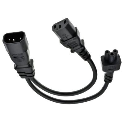 China Y Splitter Adapter Power Extension Power Cord IEC C14 to C13 c7 eu 2pin female plug adapter for sale
