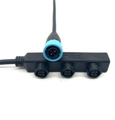 China IP67 10A Flame Resistance 94-V0 2-Pin Self-Locking Male-Female Mating Connector For Industrial Applications for sale