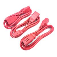 China Custom 250V 16A Extention Cord UL Standard C19 to C20 With Lock Copper PVC Red/Customized for sale