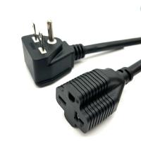 China Male Female US Extension Cable , 14AWG/3C USA Power Cord with NEMA 6-15P Plug to NEMA 6-15R for sale