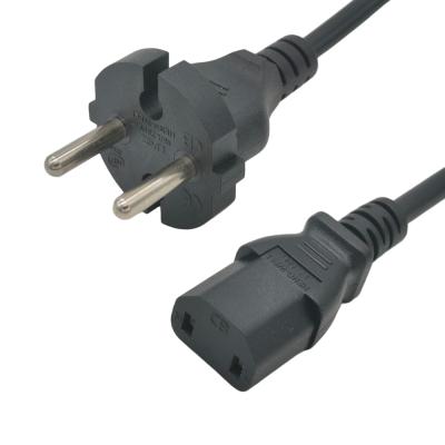China CEE Eu 250V 2 Pin Power Supply Cord TPU Spring Wire Coiled Cable with 25m Length & IEC C17 End Plug for Home Appliances for sale