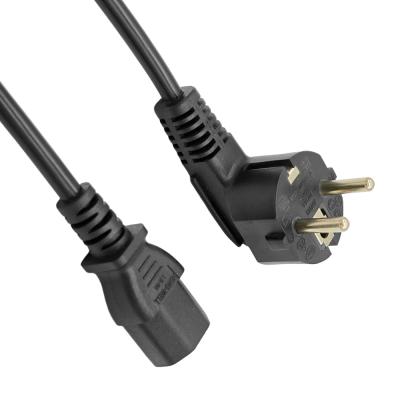 China EU 3 Pin Power Cable H05VV-F 2*0.75MM2 Copper Wire Type for Heavy Duty Industrial Applications for sale