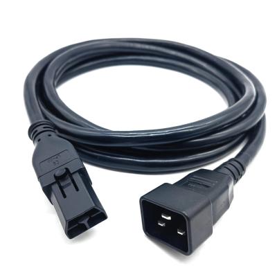 China Heavy Duty 3-Core SAF-D-GIRD to C20 Power Extension Cord Male to Female for AC Equipment Connection for sale