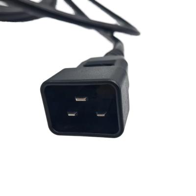 China 3 Core H05VV-F  SJT 12AWG 3 Core SAF-D-GIRD to C20 Power Cord Male Female Extension Cable for PDU Server Equipment for sale