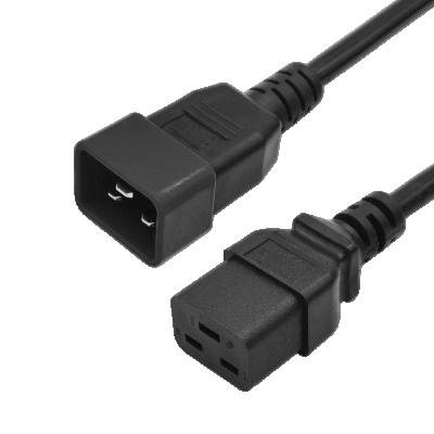 China IEC C19 to C20 Extension Electrical 220V 16A 3.0m Extension Power Cord for sale
