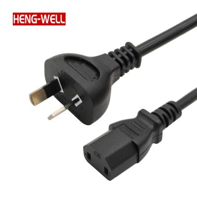 China SAA 2 Pin Power Cord to C7 C17 Australia 7.5A Power Supply Cord for Consumer Electronics Customized Length for sale