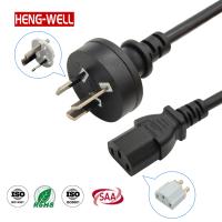 China Australia SAA Certified 3 Pin Power Cord Plug Cable C13 10A 7.5A 250V IEC Female End for Consumer Electronics Power Supply for sale