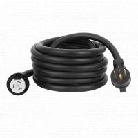 China Heavy Duty 50 Amp Generator Extension Cord 14-50P SS2-50R RV Transfer Switch Weatherproof Grip Handle SJTW Wire Type Home Backup for sale