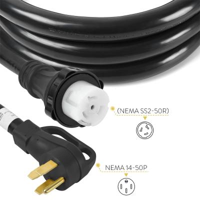 China USA Power Cord Adapter for RV Trailer Motorhome & Camper 2ft 10ft 15ft 25ft Extension 50amp 14-50P SS2-50R SJTW Wire Type for sale