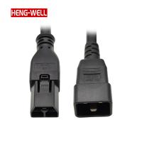 China Extension Cord 3 Core H05VV-F SJT 12AWG 3 Core SAF-D-GIRD to C20 Power Cord Male Female Extension Cable for PDU Server Equipment for sale