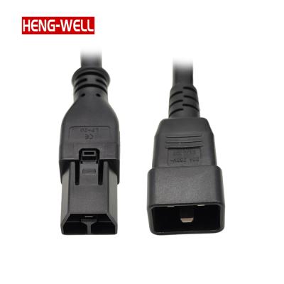 China Extension Cord 3 Core H05VV-F SJT 12AWG 3 Core SAF-D-GIRD to C20 Power Cord Male Female Extension Cable for PDU Server Equipment for sale