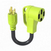 China 4 Prong 30 Amp 50 Amp RV Generator Adapter Cord L14-30P 14-50R 10 AWG SJTW 250V for RV Trailer Van Trailer 1FT Power Cord for sale