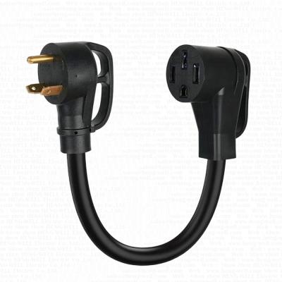 China RV Power Adapter Camper Cord 50amp Male to 30amp Female 12 Inch 10/3 STW NEMA14-50P 50 Amp Male Plug to TT-30R 30 Amp Female for sale