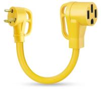 China 12-Inch 30 Amp Female Dogbone Adapter RV Electrical Converter Cord TT-30P 14-50R Power Adapter 1 FT STW SJTW Copper 250V for sale