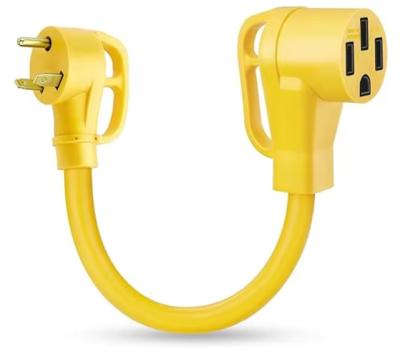 China 12-Inch 30 Amp Female Dogbone Adapter RV Electrical Converter Cord TT-30P 14-50R Power Adapter 1 FT STW SJTW Copper 250V for sale