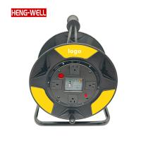 China Retractable Cable Reel with Sockets Extension Power Cable 100m 50m 40m 25m 10m IP20 for Workshop Home Use for sale