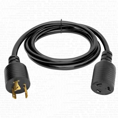 China L8-20P/L8-20R Twist Lock Generator Cord | 10AWG 20A 3/10/25/50FT SJTW US Heavy Duty Extension Cable for sale