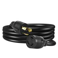 China 3/10/25/50FT Generator Extension Cord | L6-30P/L6-30R Twist Lock SJTW Heavy Duty Cable for sale