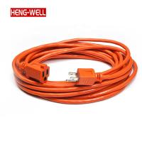 China Heavy-Duty 12/3 Outdoor Extension Cord 3ft 49ft (15m) Multi-Socket 15A 125V SJTW Copper PVC US Standard for Industrial Equipment for sale